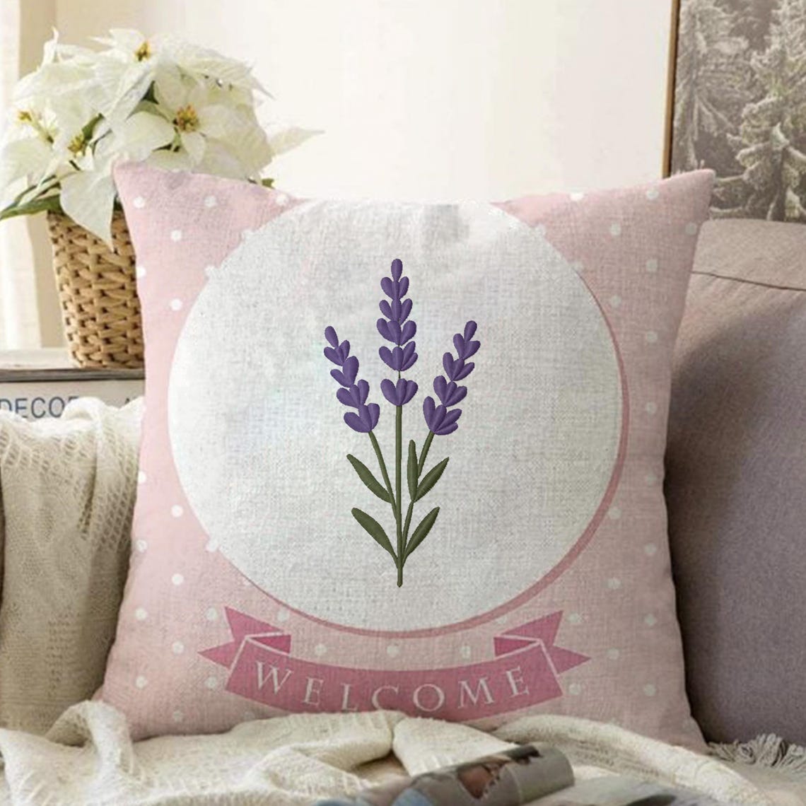 Lavender Embroidery Design – Mini Botanical Flower Stitch – 6 Sizes ...