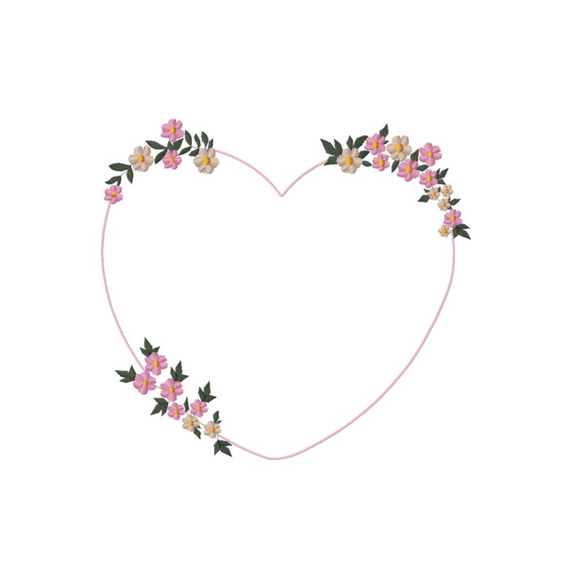 Flower Heart Frame - Etsy