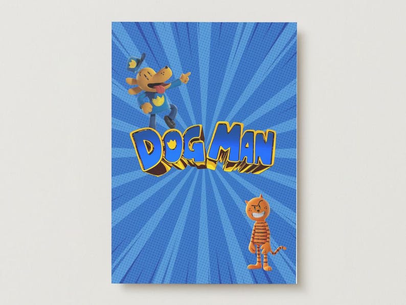 Dog Man Birthday Party Invitation | Printable Invite PNG & PDF With ...
