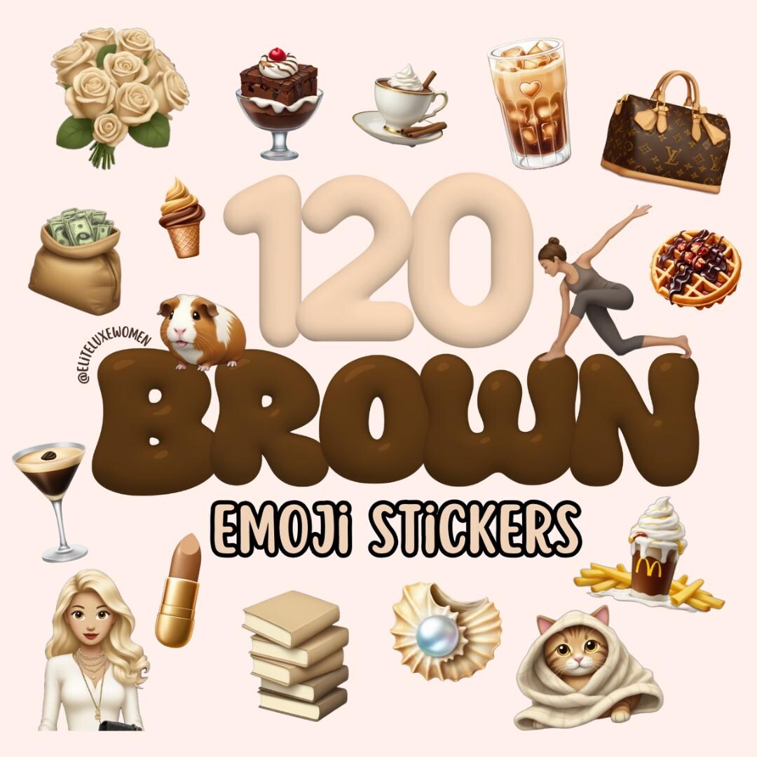 Ios18 Custom Emojis Stickers Pack, 50 Aesthetic iPhone Emojis, Cute ...