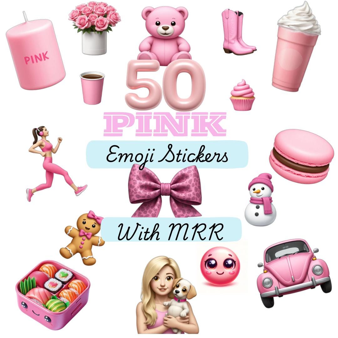 Ios18 Custom Emojis Stickers Pack, 50 Aesthetic iPhone Emojis, Cute ...