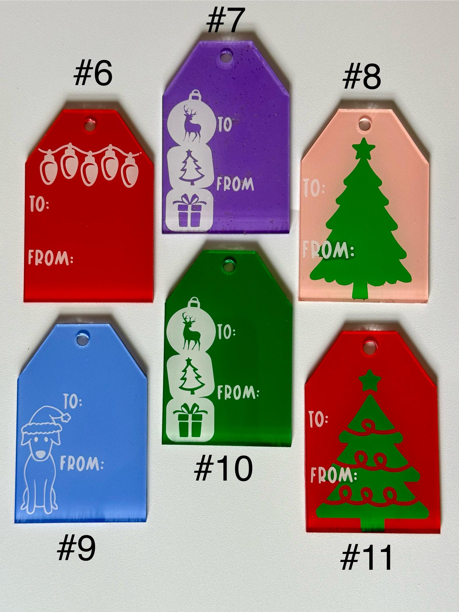 Custom Acrylic Gift Tags | Reusable | Christmas - Etsy