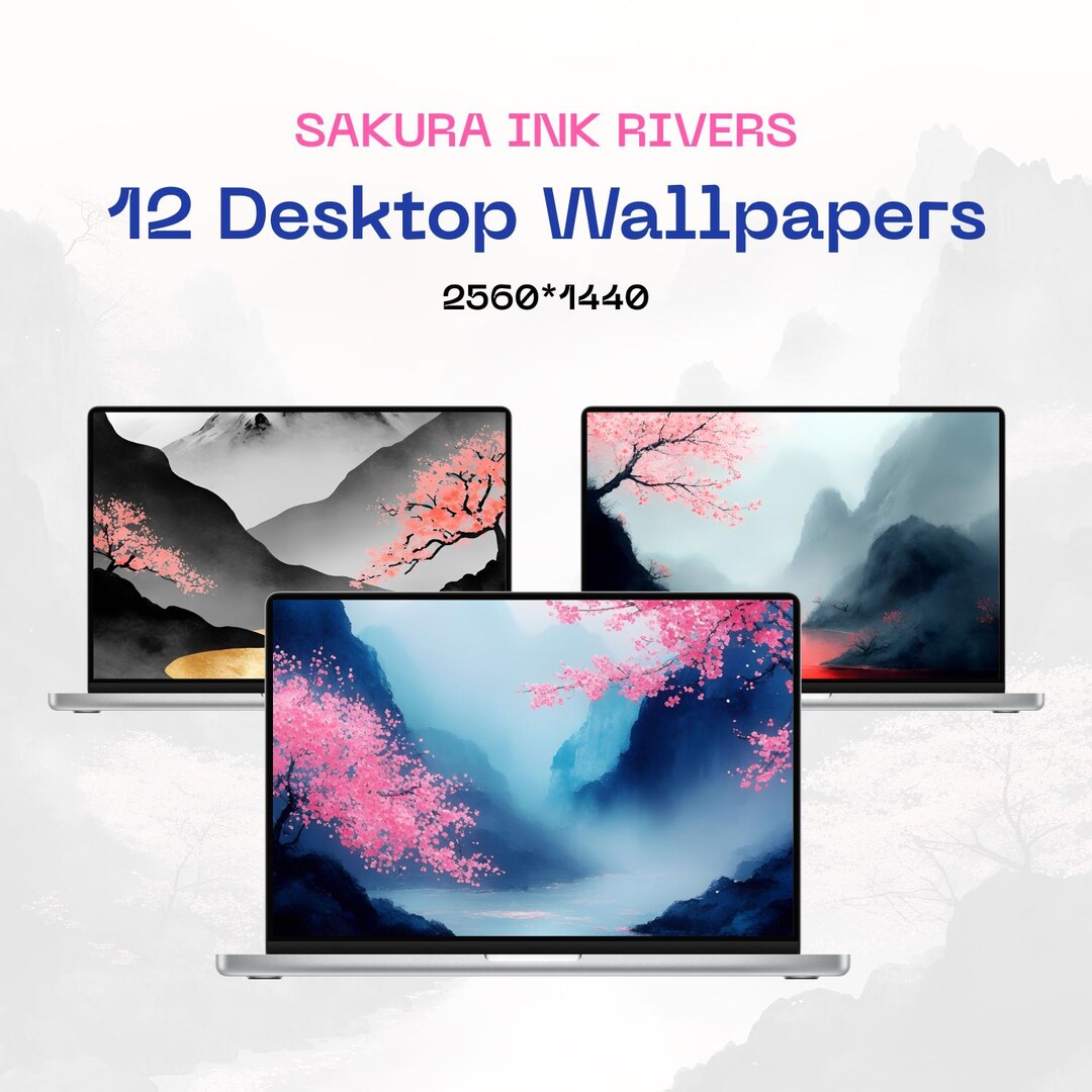 12 Desktop Wallpapers With Ink-style Nature Scenes — 2560×1440 Px for ...