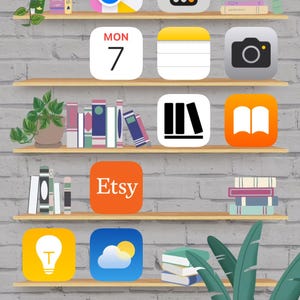 Library Book & Plant Lover Bookshelf Wallpaper for iPhone 15/16 Ios18 ...