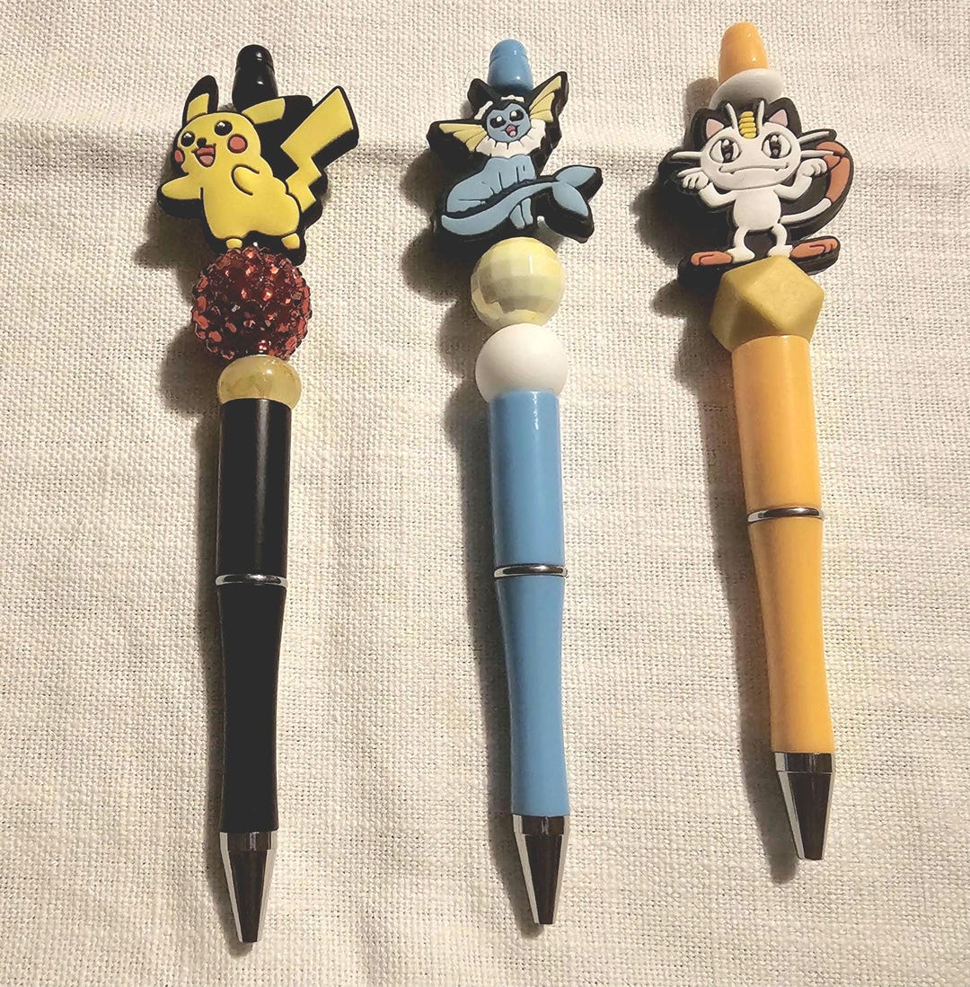 Customized, Hand Beaded Pens - Pokémon (1 of 4) - Etsy