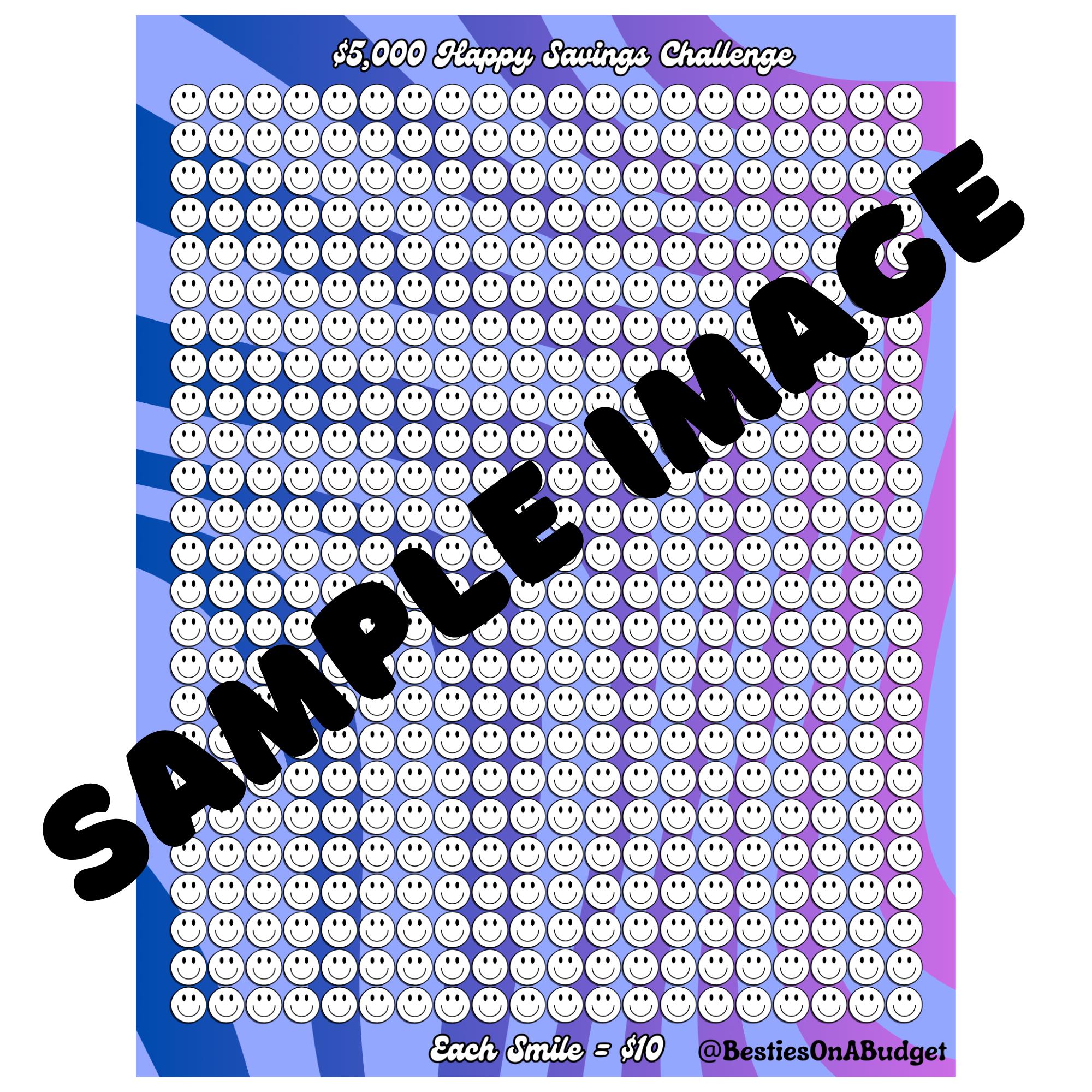 Happy Savings Challenge, New Year Savings Challenge, Savings Tracker ...
