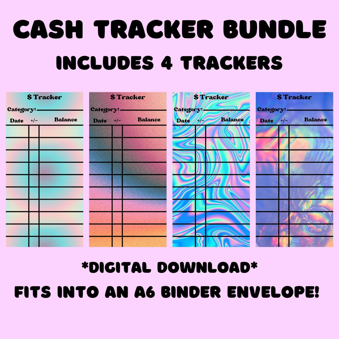 Savings Tracker Bundle, Cash Tracker, Savings Tracker Printable, Budget ...