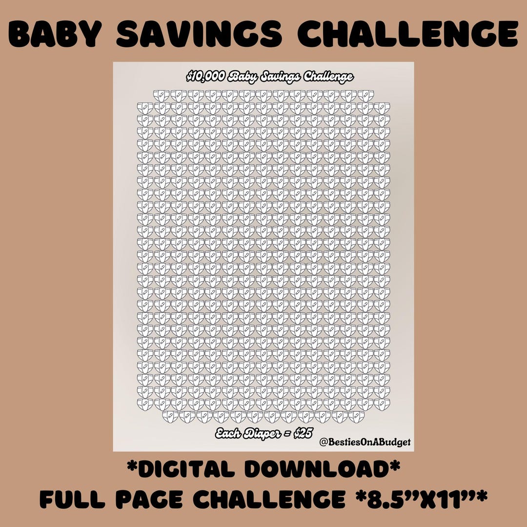 Baby Savings Challenge, Saving for a Baby, Cash Savings Challenge ...