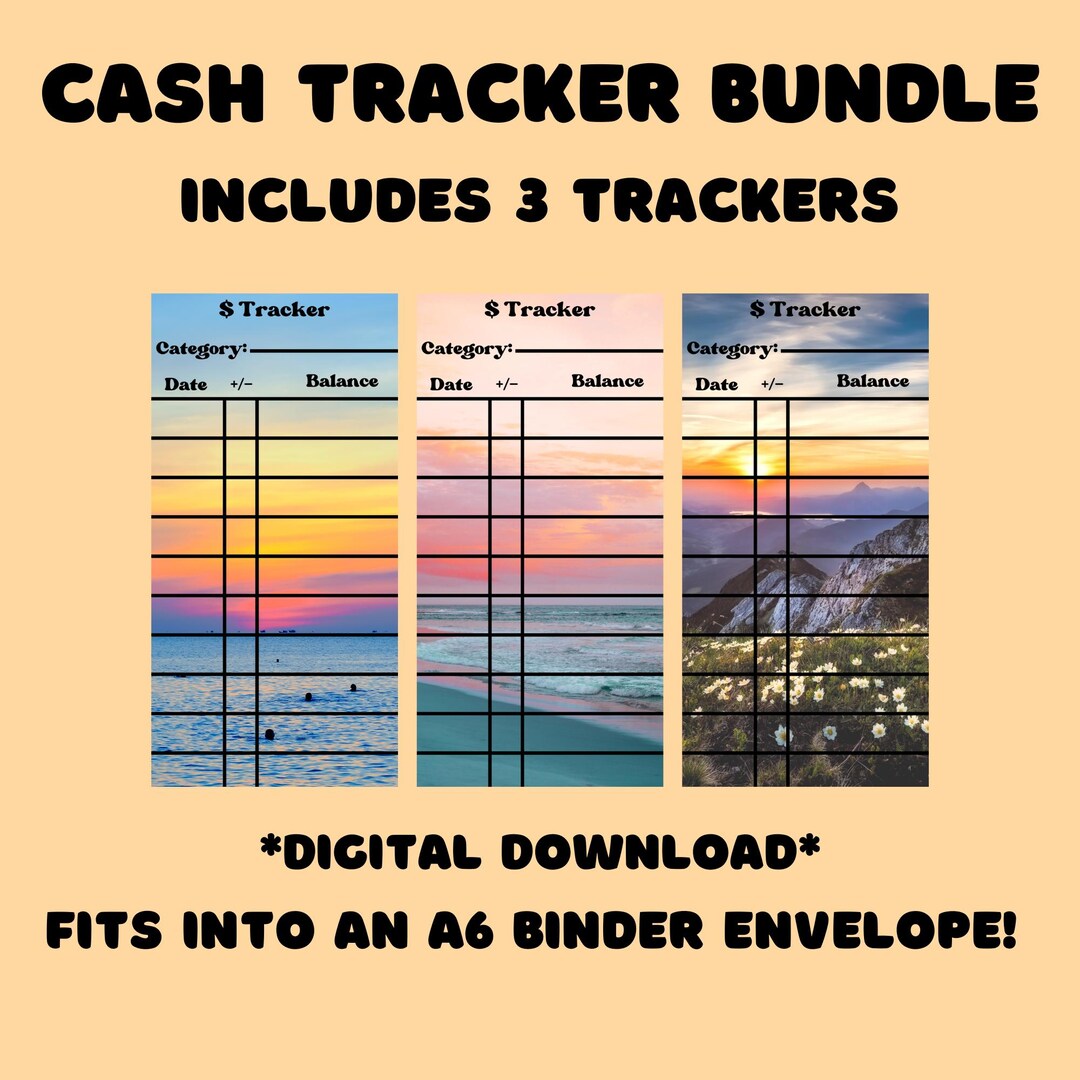 Savings Tracker Bundle, Cash Tracker, Savings Tracker Printable, Budget ...