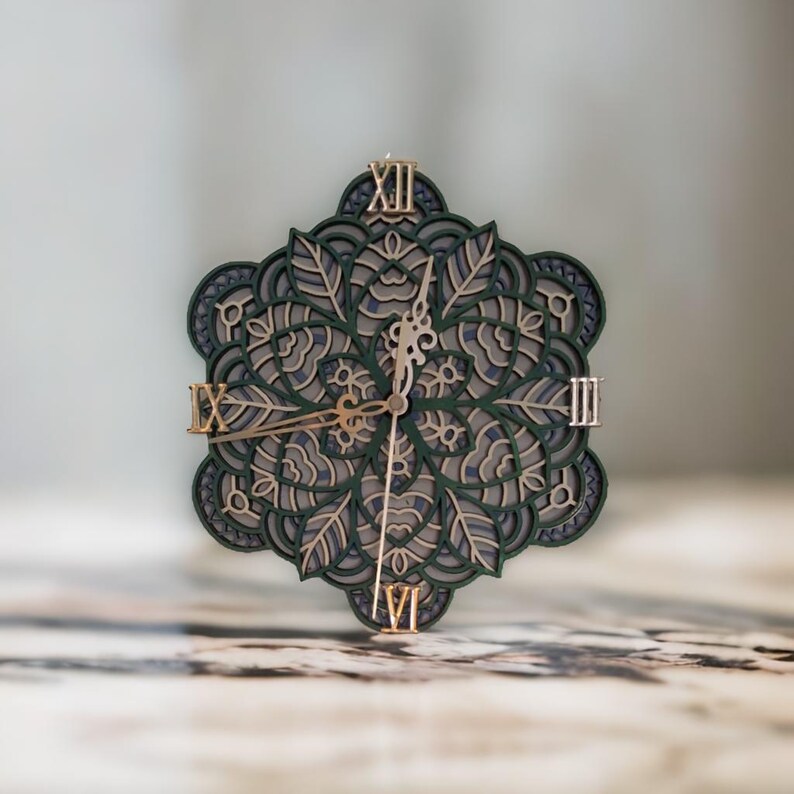 Laser Cut Mandala Clock - Etsy