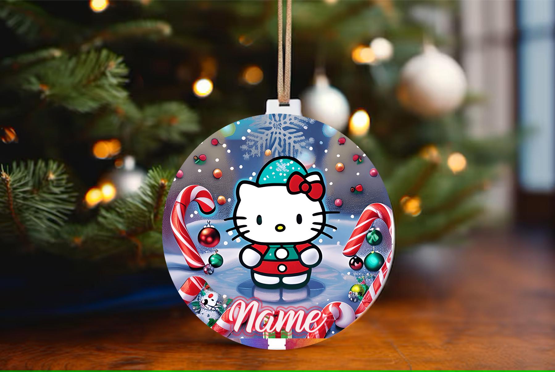Personalized Hello Kitty Ceramic Ornament - Etsy