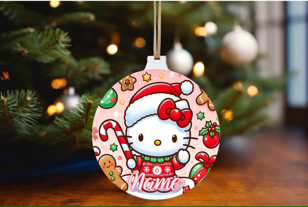 Personalized Hello Kitty Ceramic Ornament - Etsy