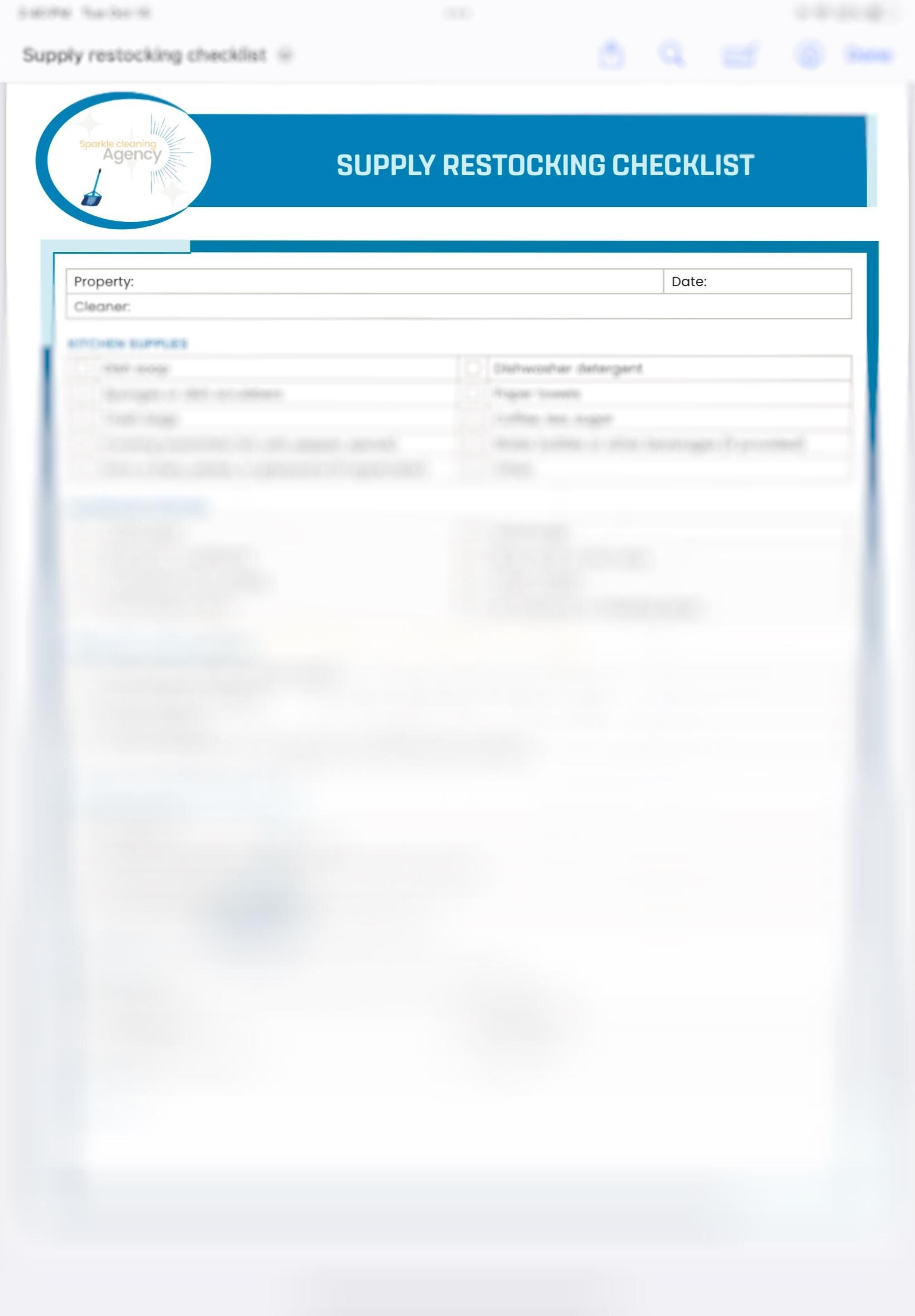 Editable Supply Restocking Checklist for Airbnb & Vacation Rentals ...