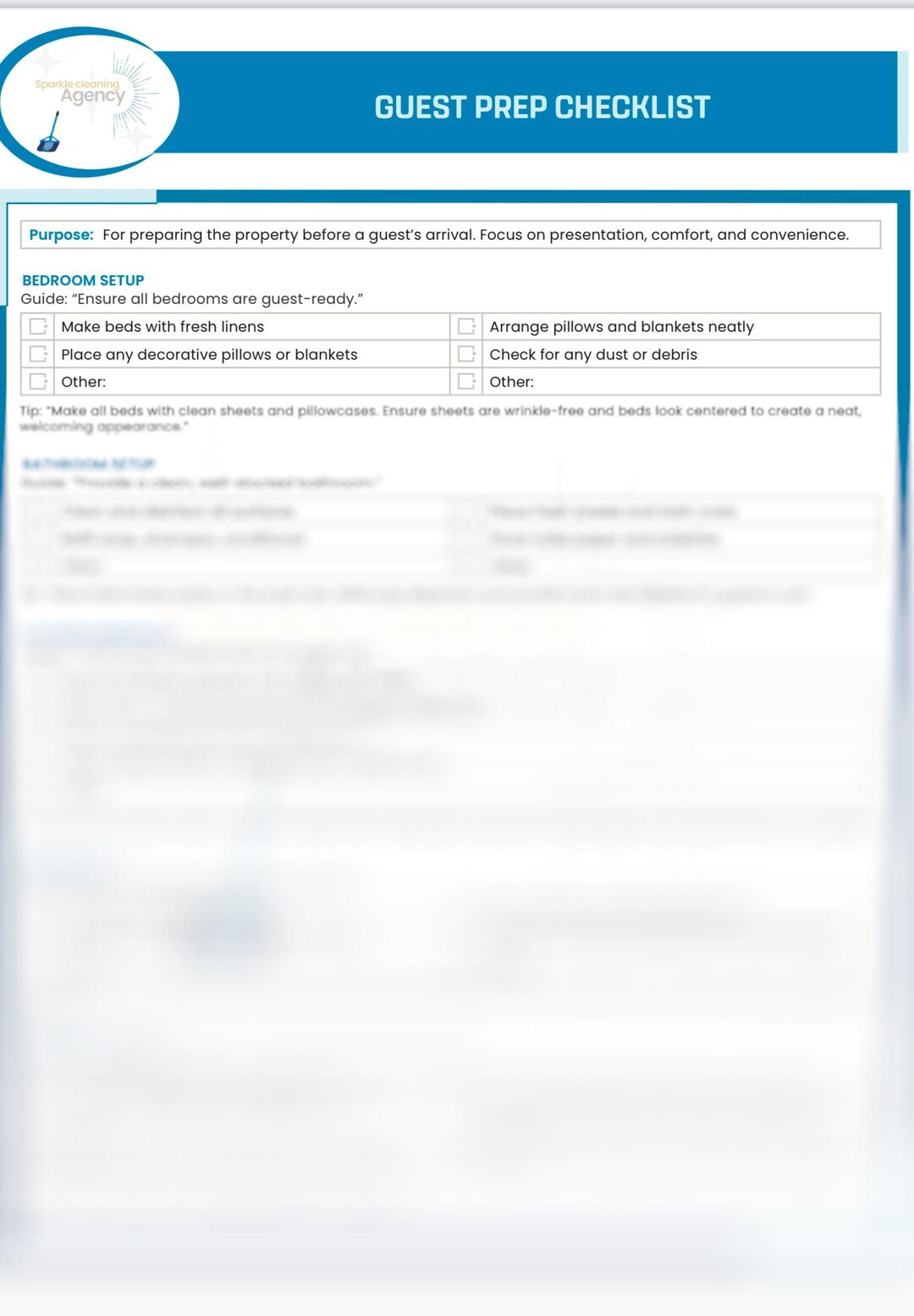 Guest Prep Checklist for Airbnb & Vacation Rentals | Ready-to-use Word ...