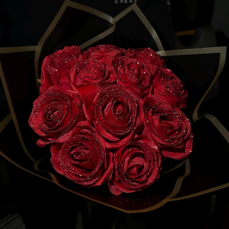 Glitter Roses Bouquet - Etsy UK
