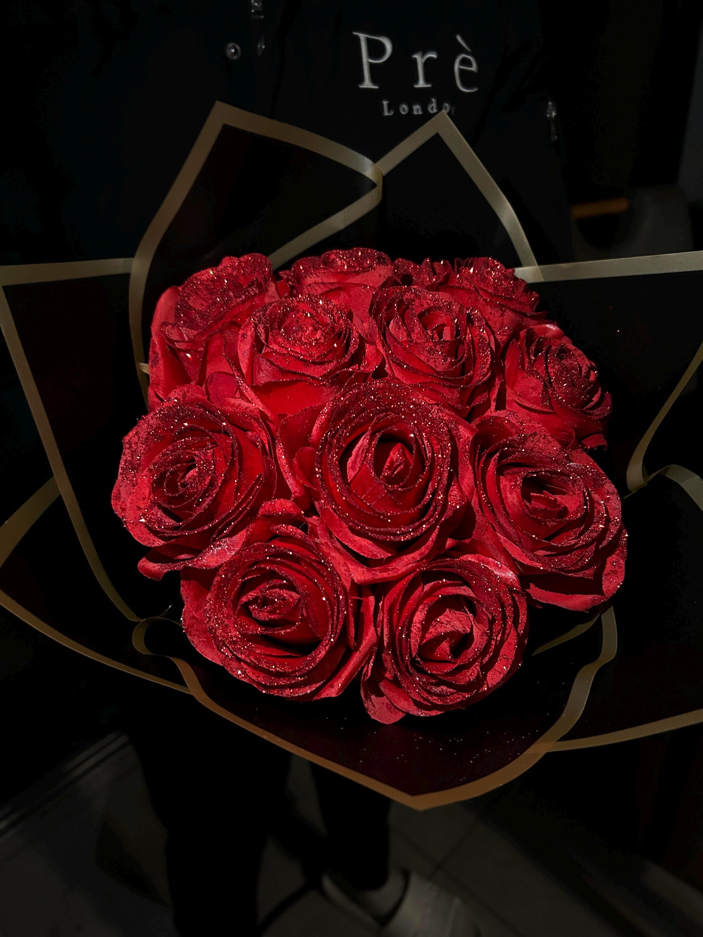 Eternal Silk Glitter Roses - Etsy UK