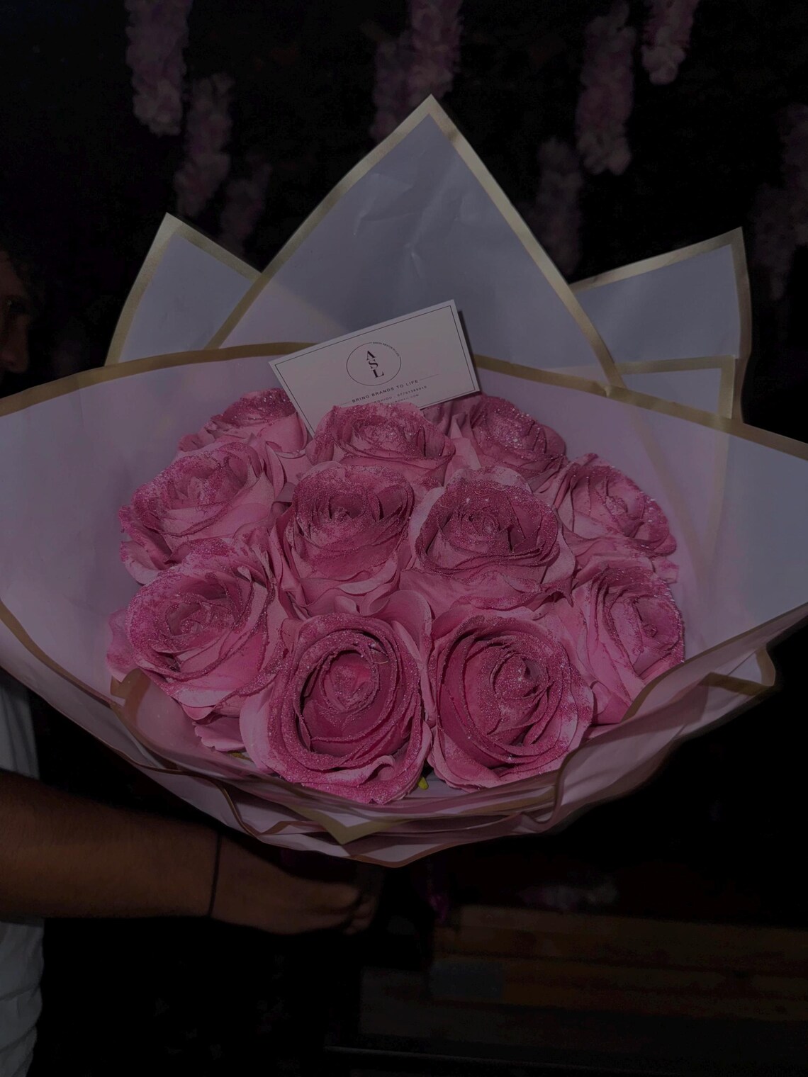 Eternal Silk Glitter Roses - Etsy UK