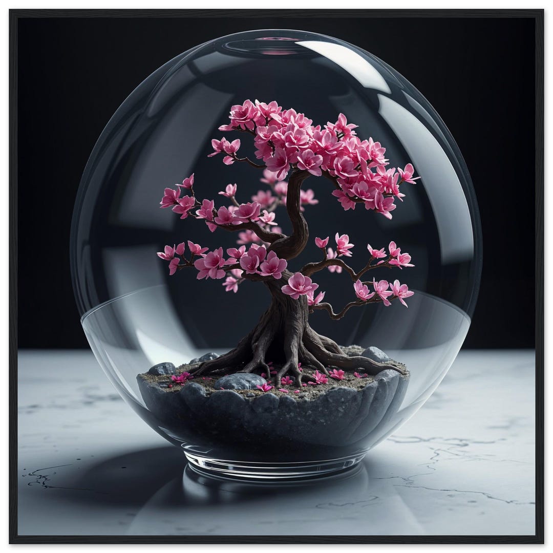 Elegant Bonsai Tree Framed Poster - Modern Decor Art - Etsy