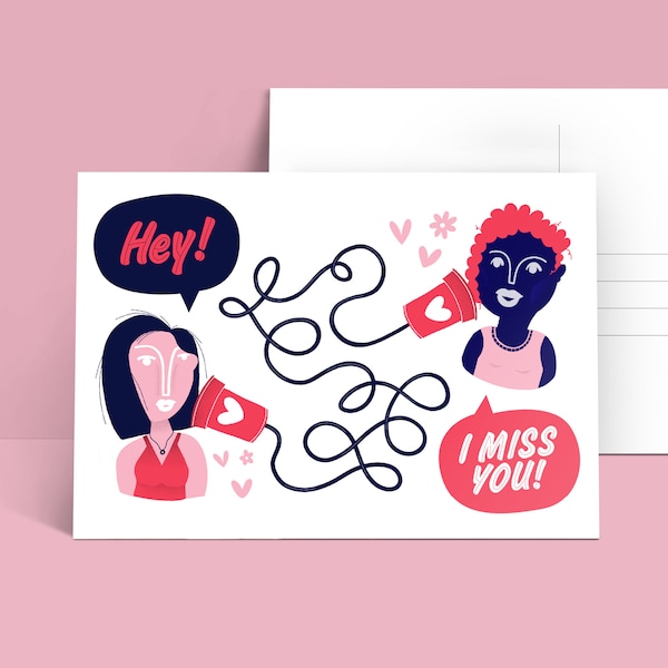 I Miss You Postcards - Etsy