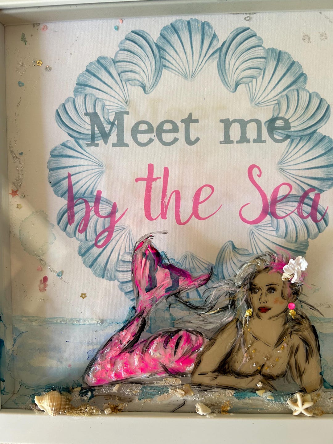 The Vain Mermaid, Meet Me Bythe Sea, Mermaid Artwork, Mermaid Painting ...