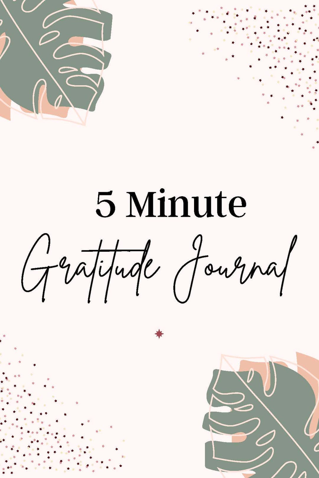 5-minute Gratitude Journal | Digital Download | Printable - Etsy