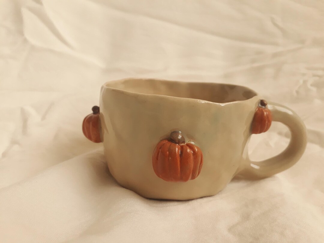 Ceramic Handmade Pumpkin Mug - Halloween Mug | Autumn Mug | Ceramic ...