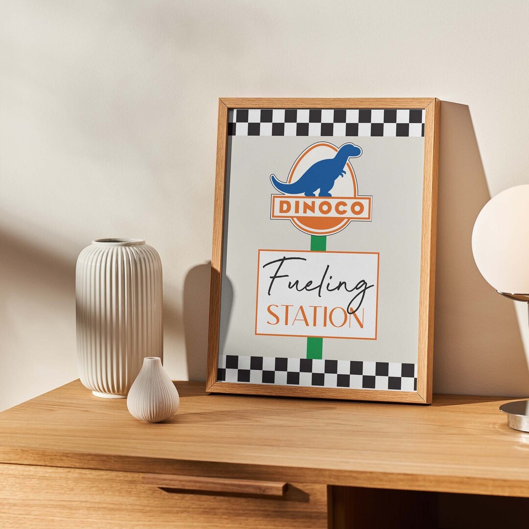 Dinoco Fuel Drink Station Sign: Cars Birthday Party Decor (printable ...