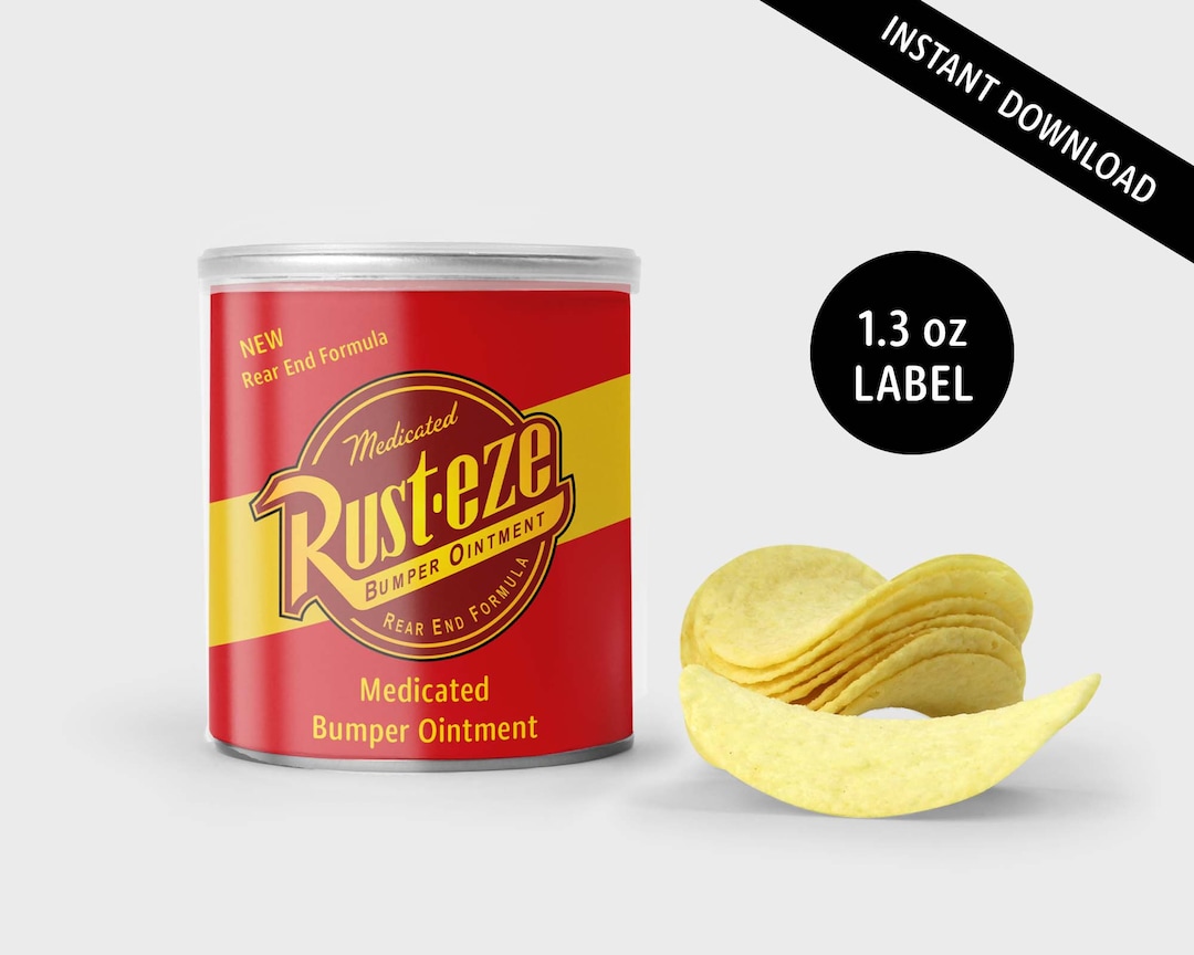 Cars Party Favor: Rusteze Pringles Can Label (digital Download) - Etsy