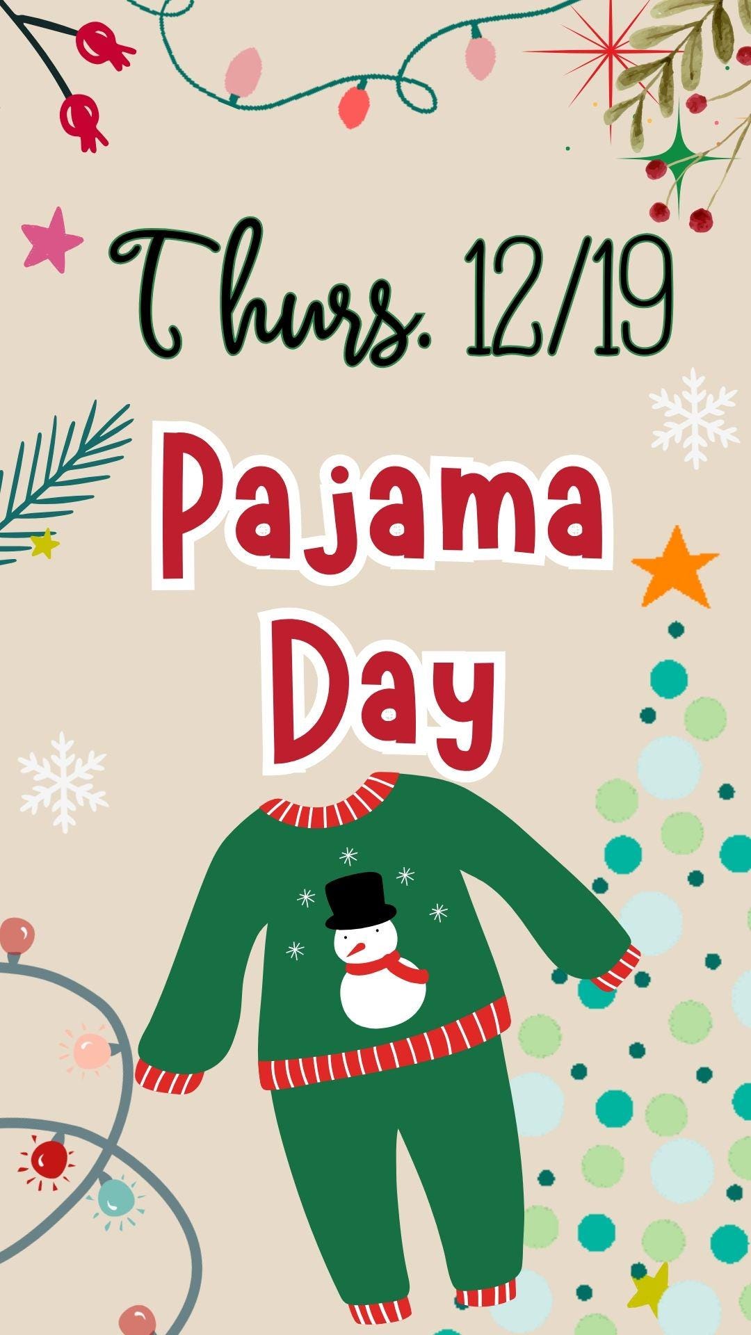 Winter Spirit Week Flyer & Social Media Story - Etsy