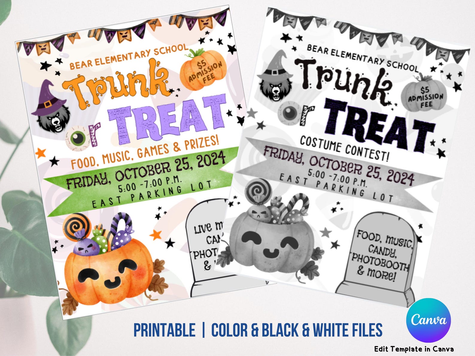Trunk or Treat Flyer, Trunk or Treat Templates for School or Church ...