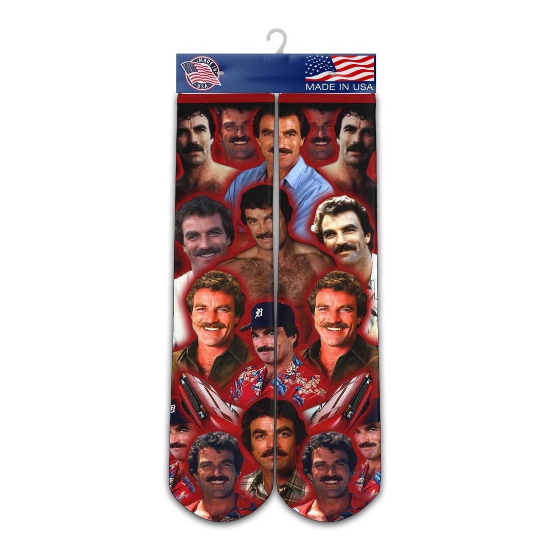 Tom Selleck Magnum PI Socks - Etsy