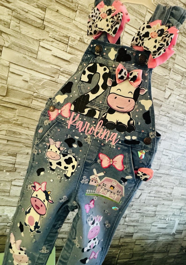 Birthday Girl Overall Personalized/cowgirl Birthday Outfit/ Farmhouse ...