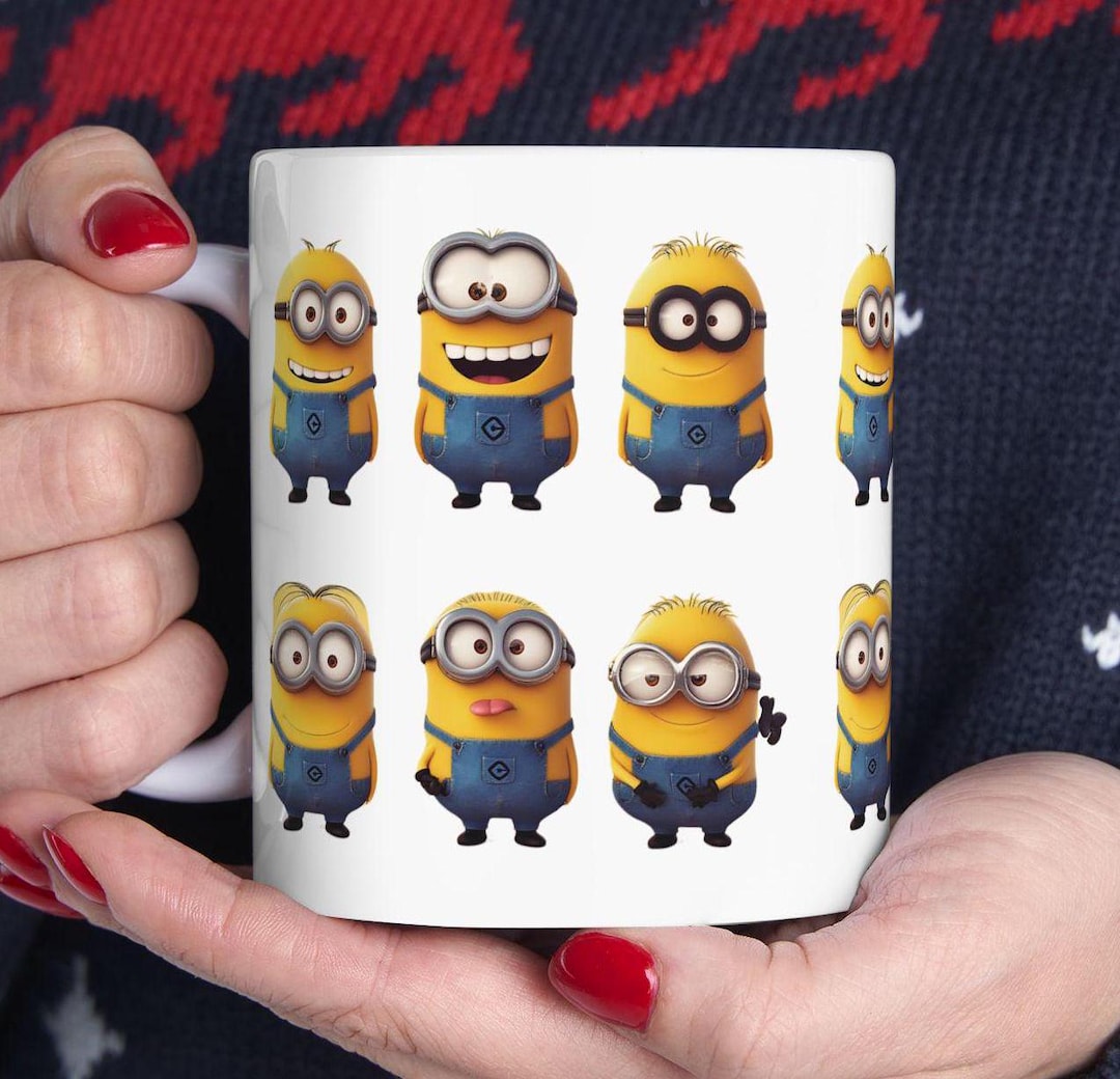 Minion Mug, Cute Despicable Me Pattern, Funny Boss Mug, Yellow Cartoon ...