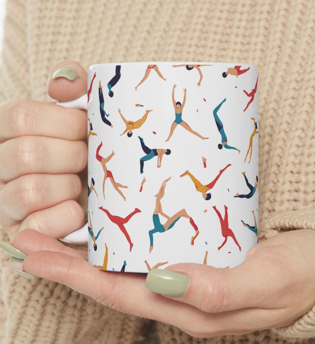 Gymnastics Mug, Gymnast Coffee Cup, Sports Drinkware, Athletic Tea Mug ...