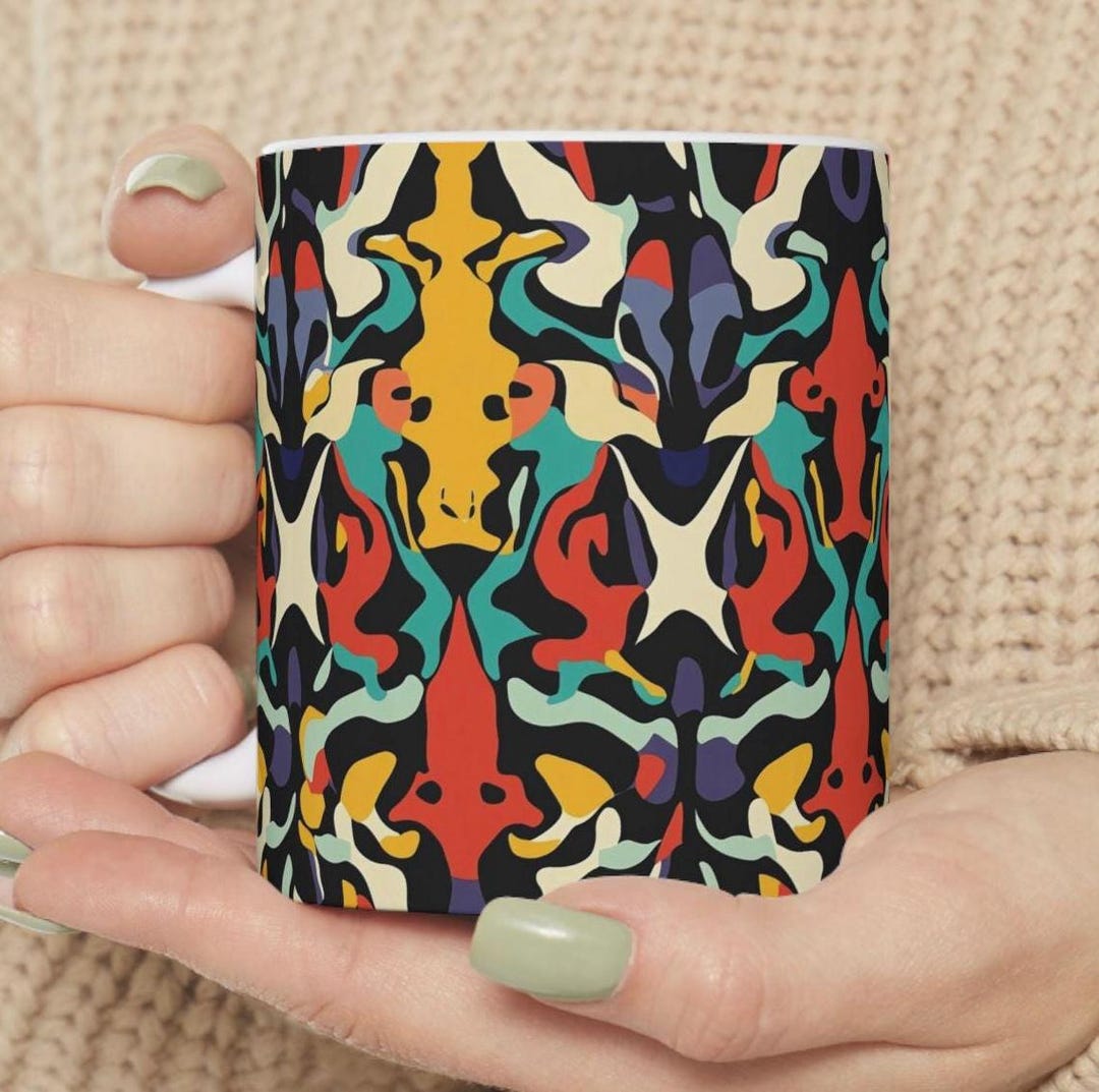 Optical Illusion Mug - Unique Coffee Cup, Trippy Tea Mug, Mind-bending ...