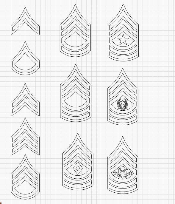 United States Army Enlisted Insignia SVG - Etsy