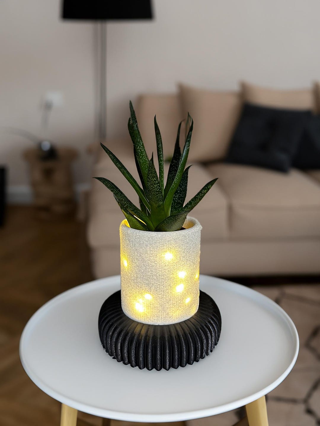 Illuminated Planter ; Table Planter ; Hopper Planter , Flower Pot , Pot ...