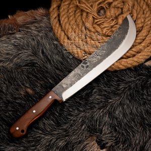 16" Custom Handmade Carbon Steel MACHETE, HATCHET KNIFE Personalized ...