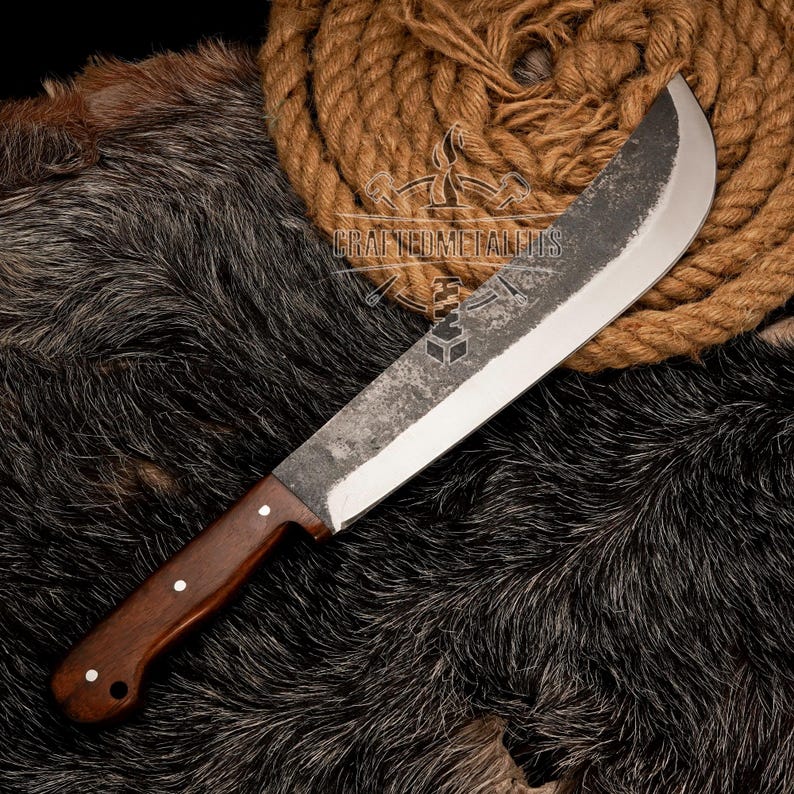 16" Custom Handmade Carbon Steel MACHETE, HATCHET KNIFE Personalized ...