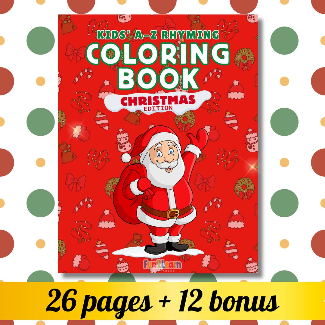 Christmas ABC Coloring Pages for Kids Fun & Festive Learning Printables ...