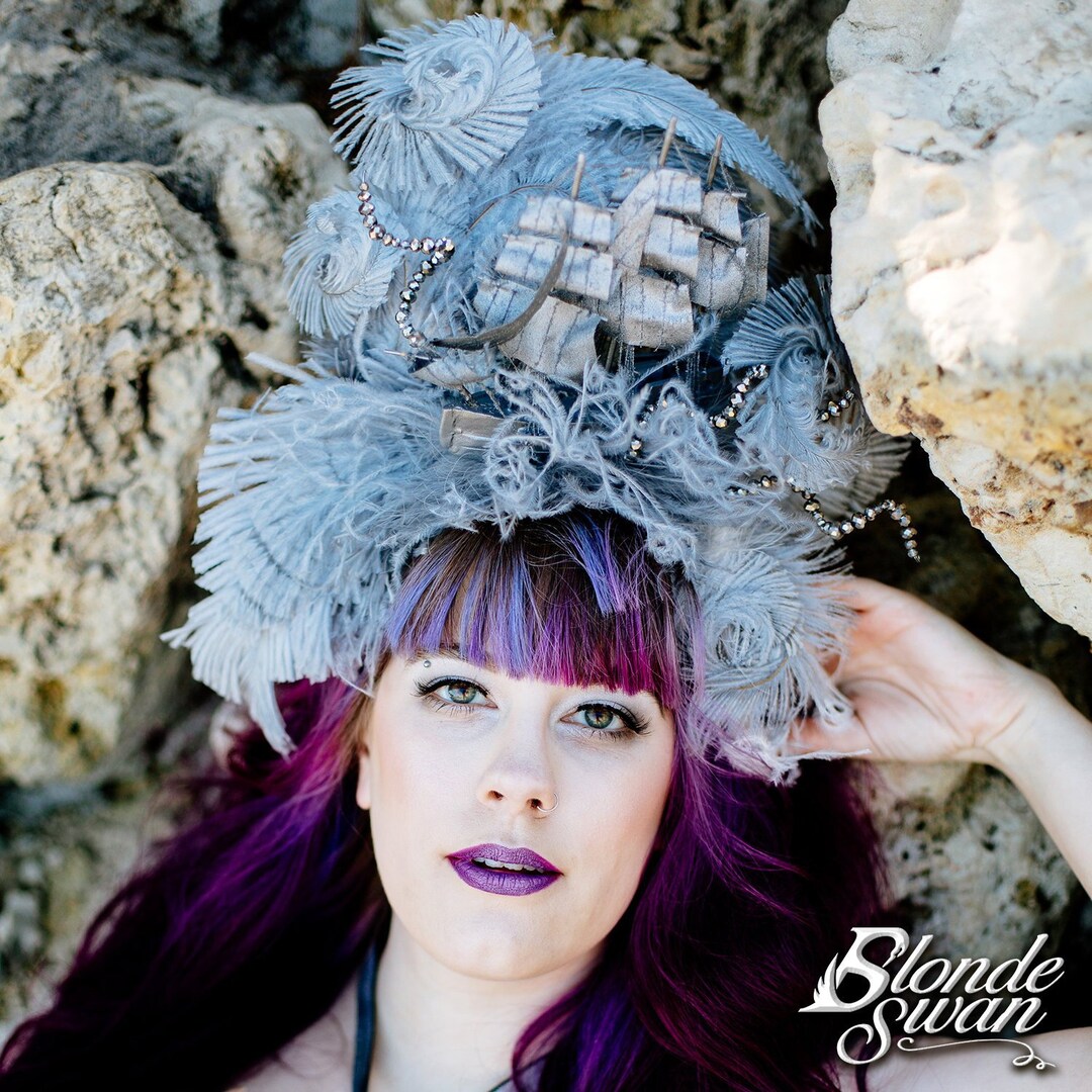 Silver Sea Feather Headpiece - Etsy