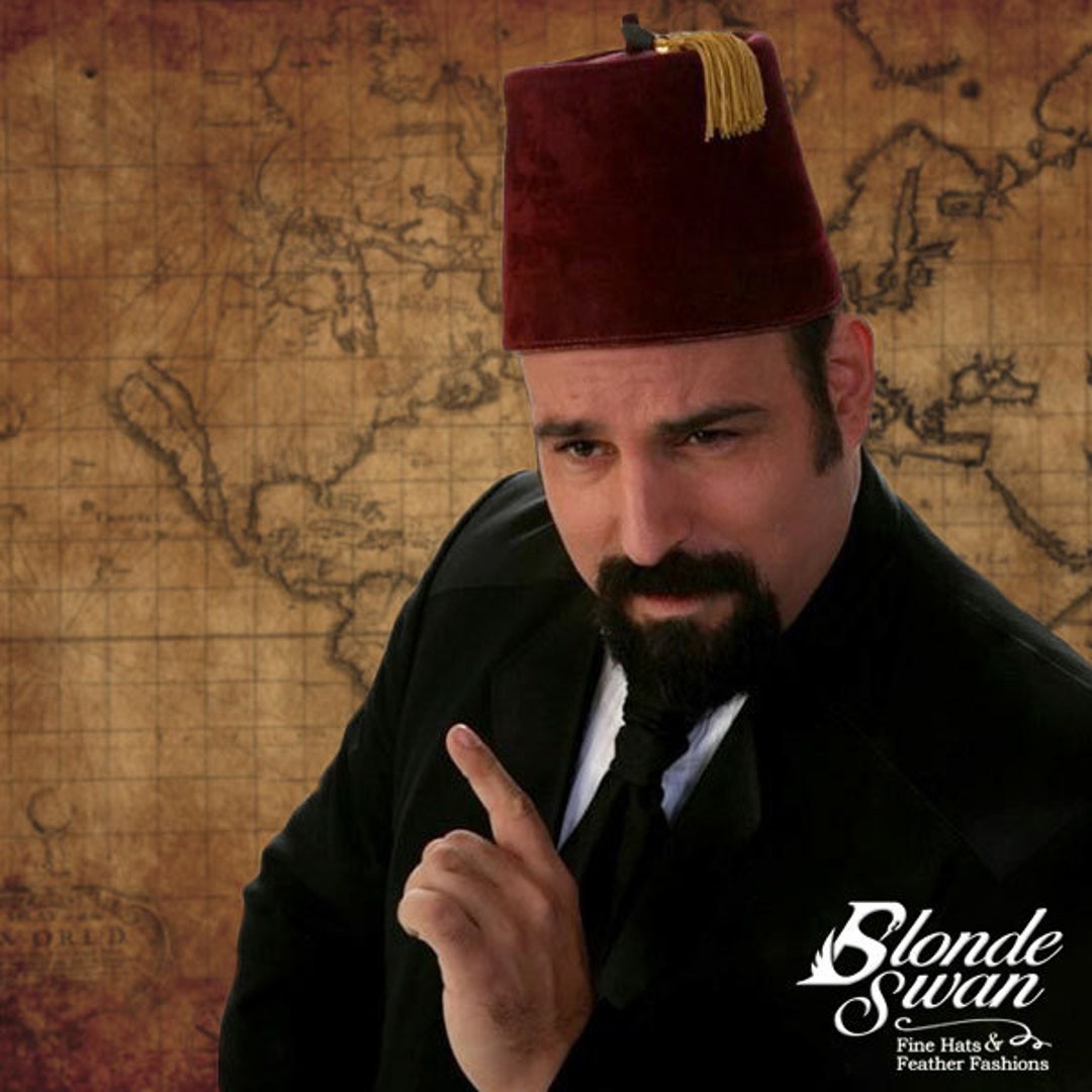 Leather Suede Fez Hat - Etsy