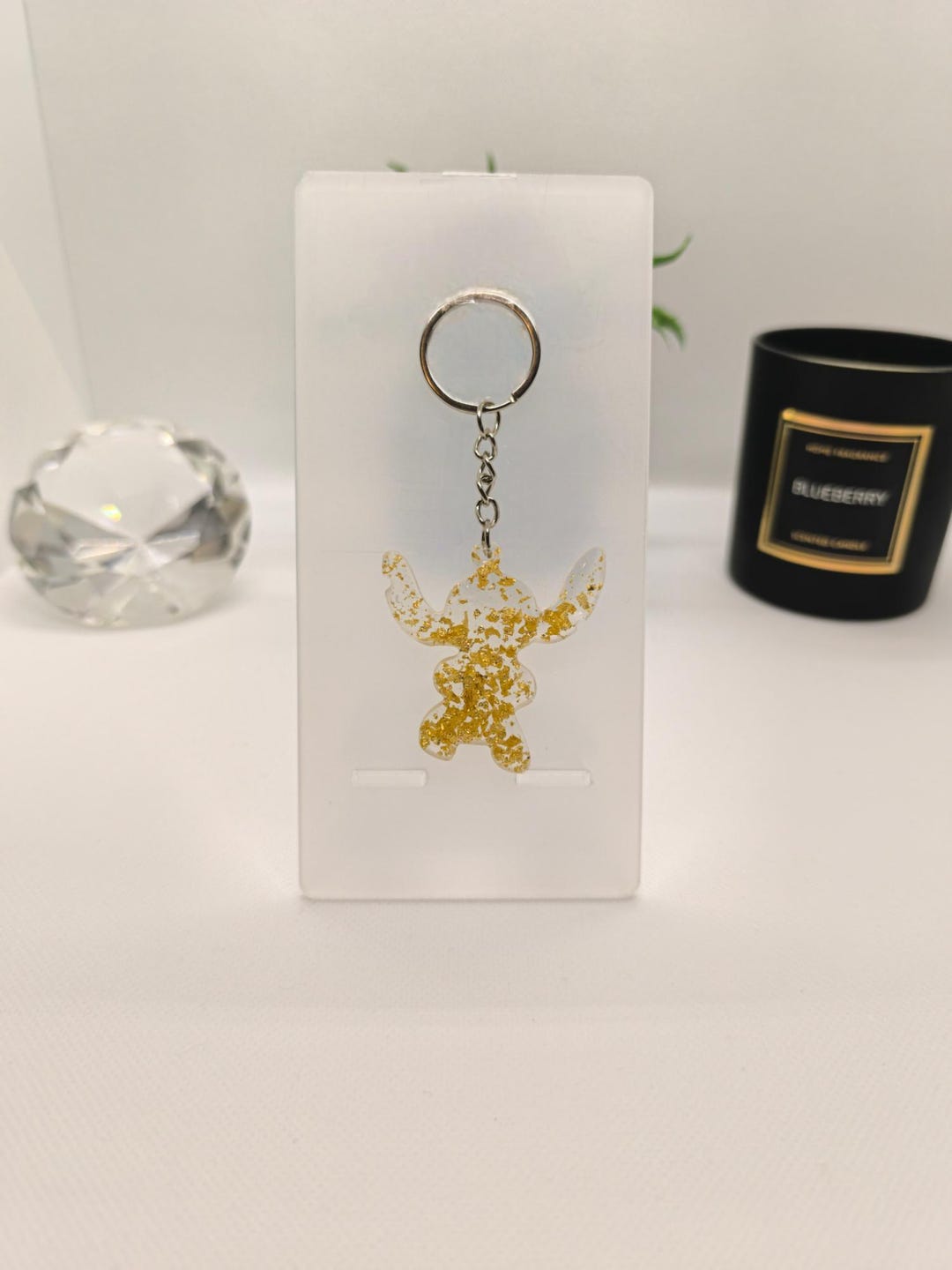 Stitch Epoxy Resin Keychain - Etsy