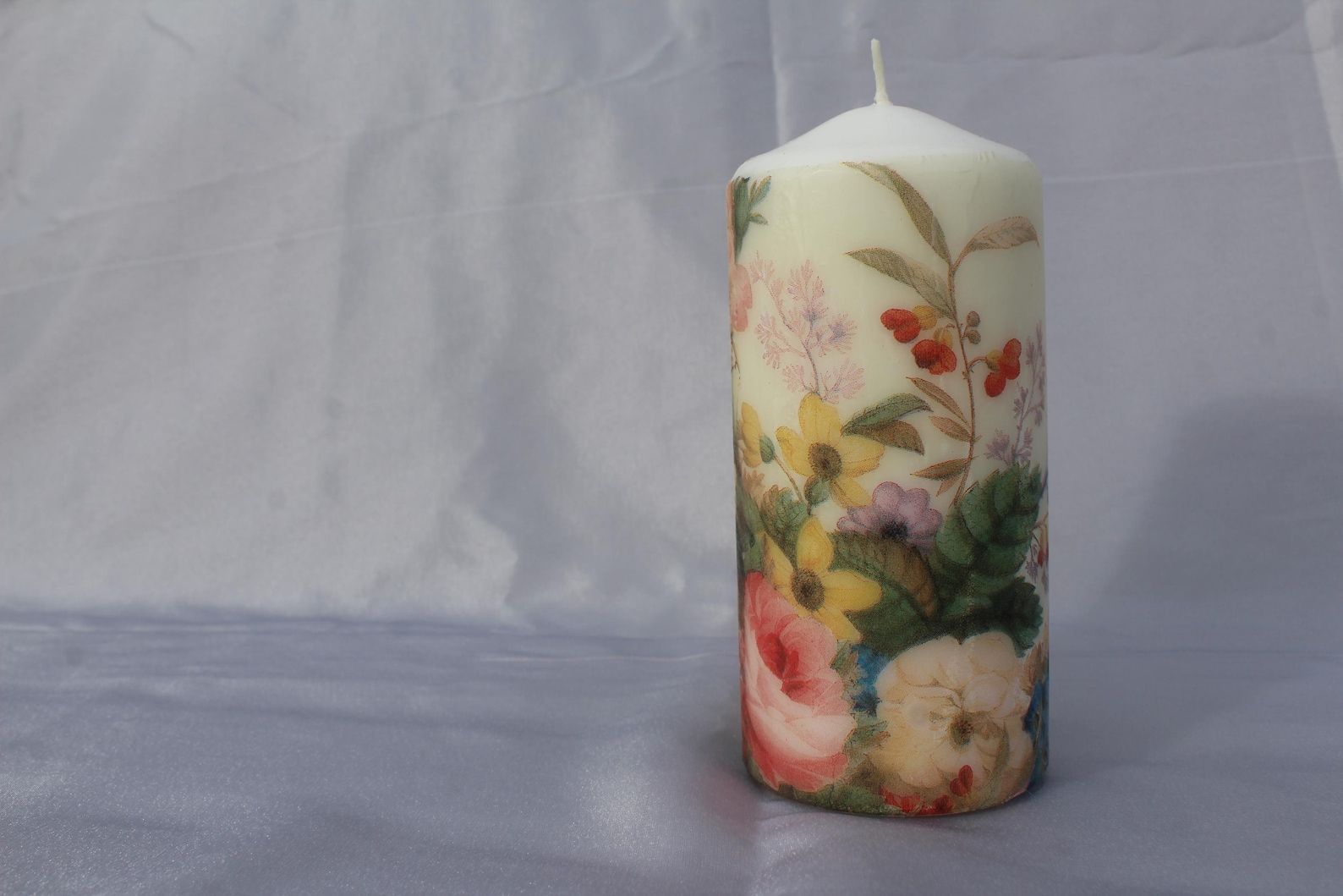 Handmade Candle, Decoupage Candle, Wedding Gift, Return Gift, Birthday Gift, Floral Candle ...