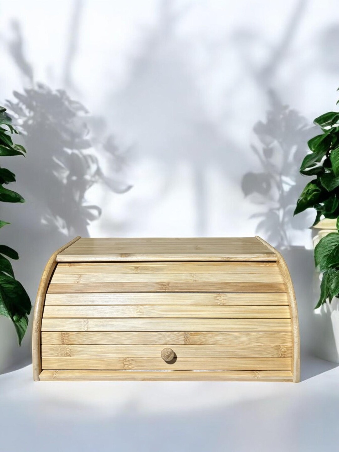 Natural Wooden Bread Basket Wooden Bread Box for Kitchen Wooden Bread ...