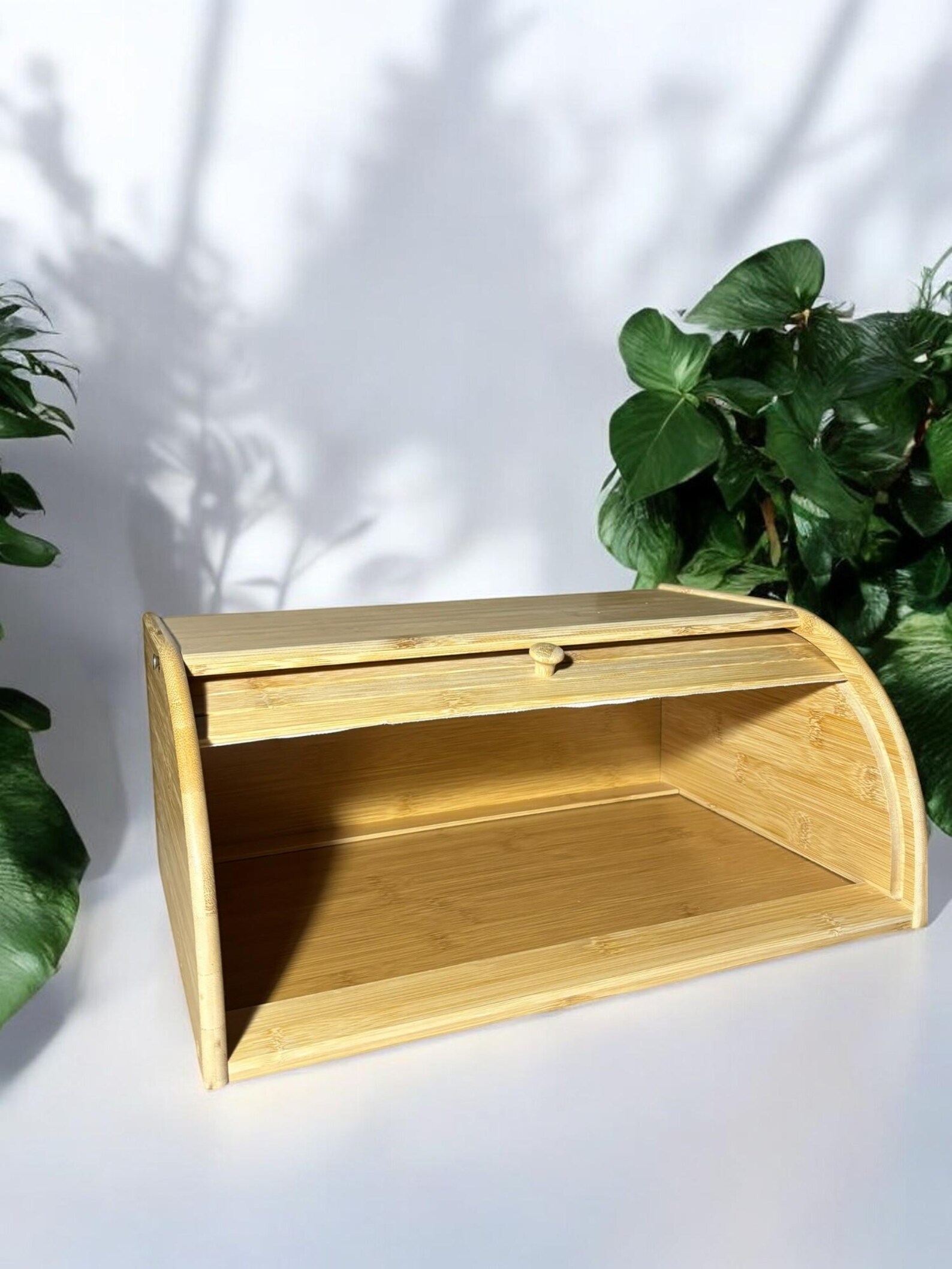 Natural Wooden Bread Basket Wooden Bread Box for Kitchen Wooden Bread ...