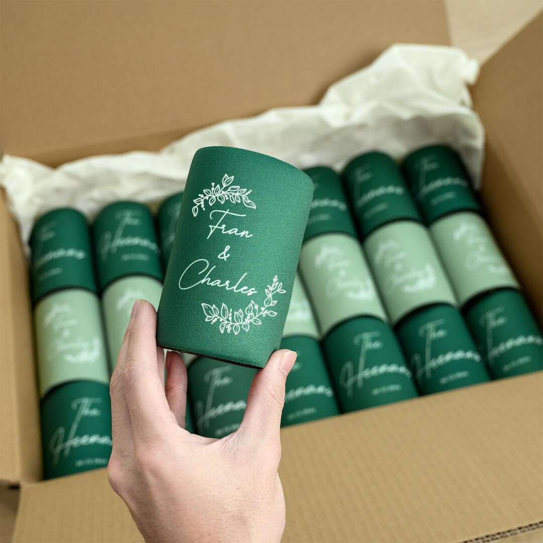 5mm Neoprene Standard Stubbies With Base | Custom Wedding Can Cooler ...