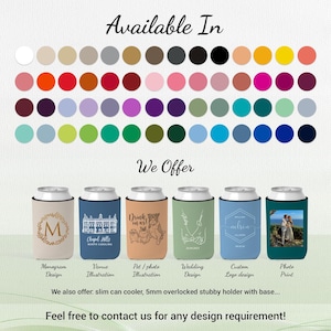 5mm Neoprene Overlocked Stubbies With Base | Custom Illustration ...