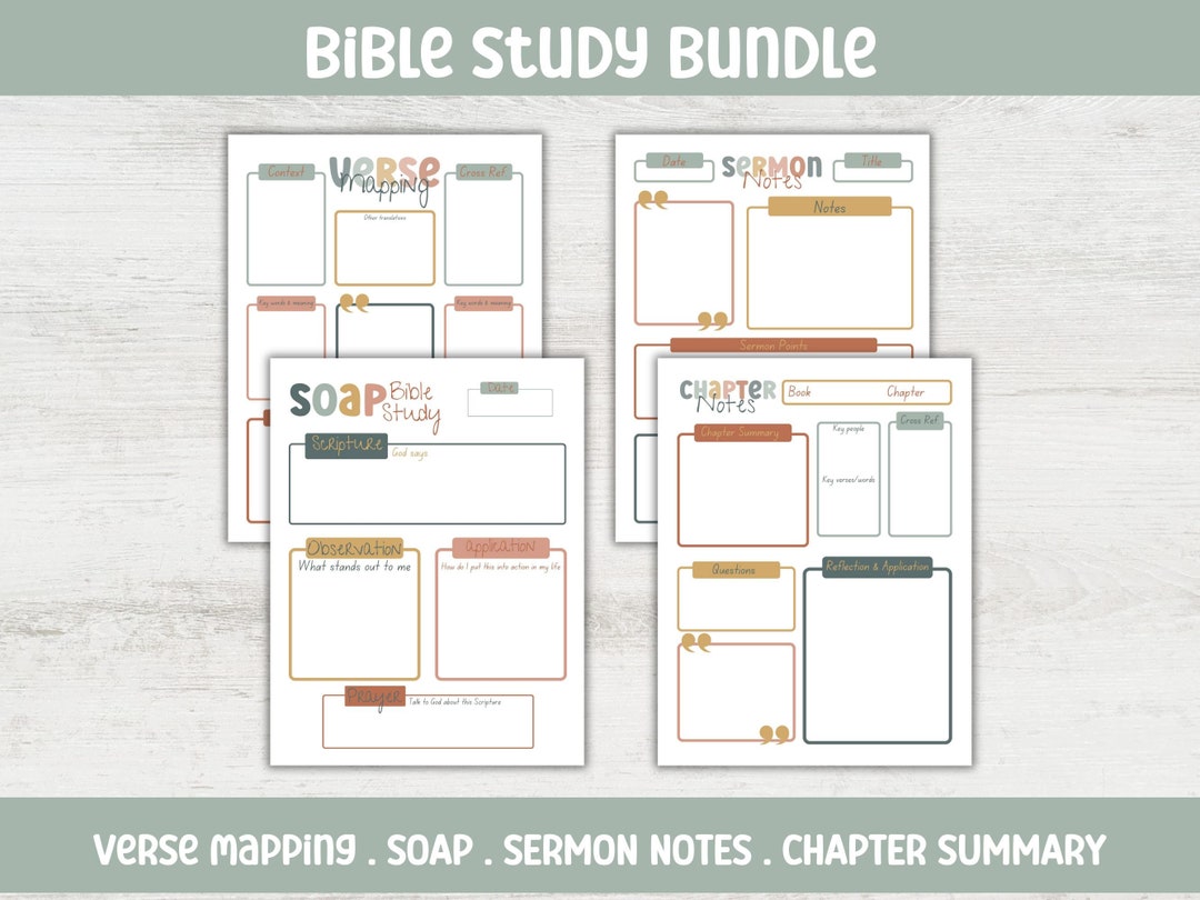 Bible Study Printable Template, SOAP Bible Study, Bible Chapter Summary ...