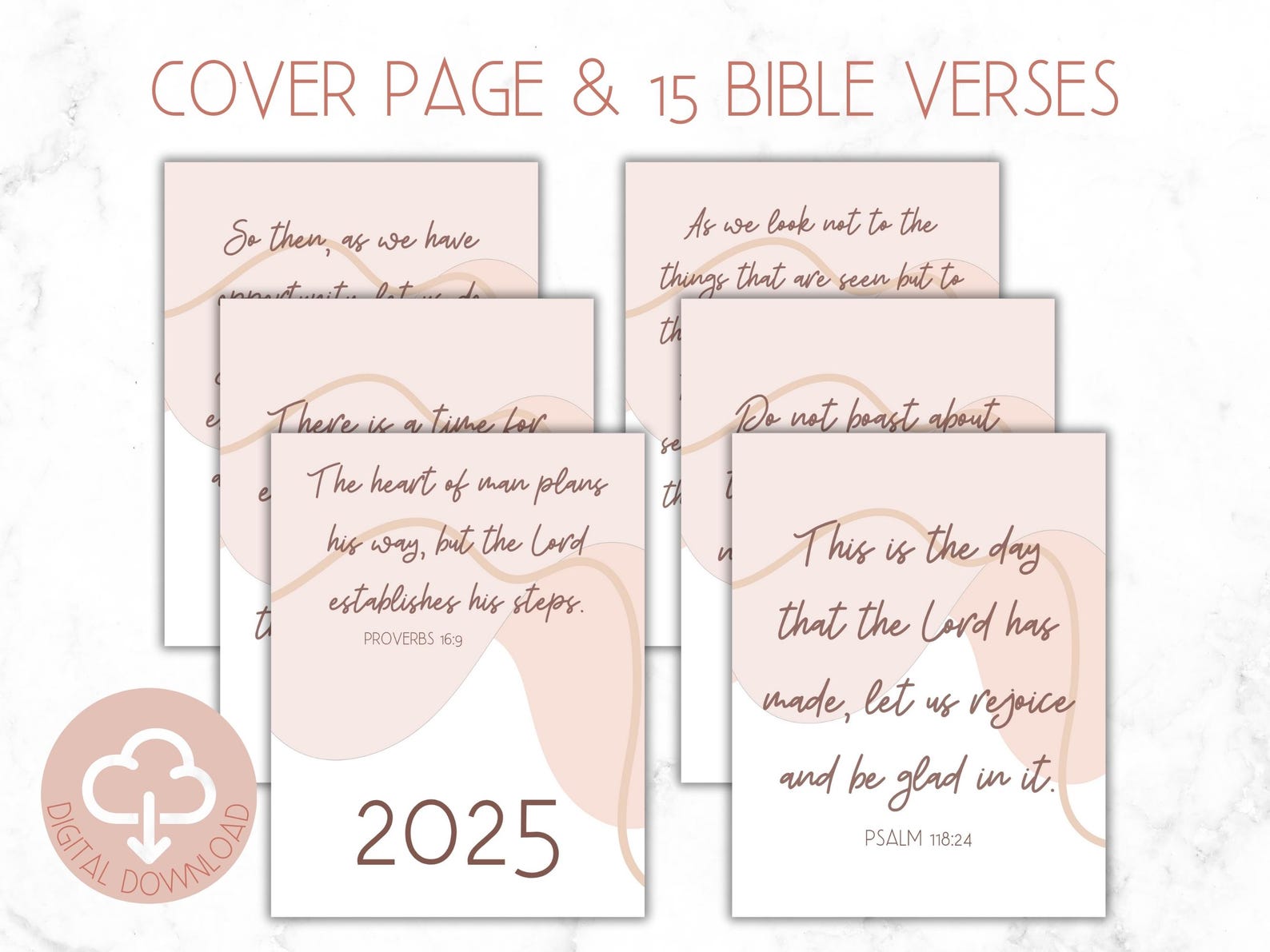 2025 Printable Calendar: Monthly Scripture Planner (letter, A5 ...